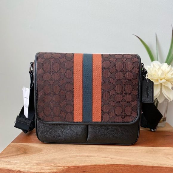 Coach | Bags | Coach Thompson Small Map Bag In Signature Jacquard With ...